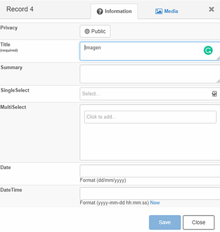 Create an empty record with metadata ⚡